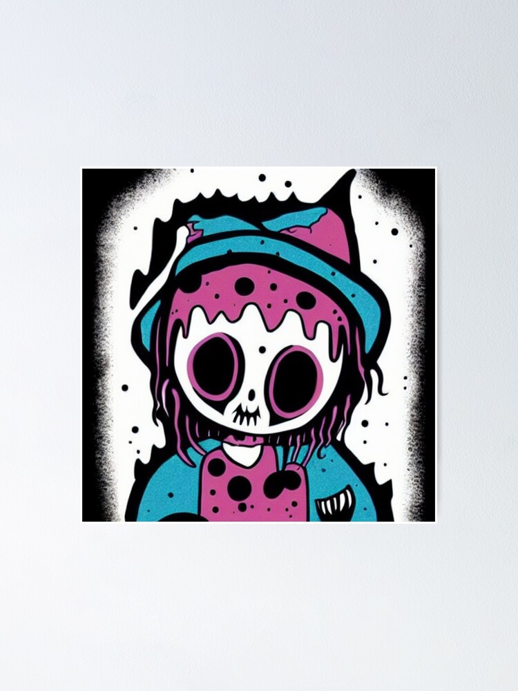 "Cute pink horror creature" Poster for Sale by InfiniteAxolotl | Redbubble