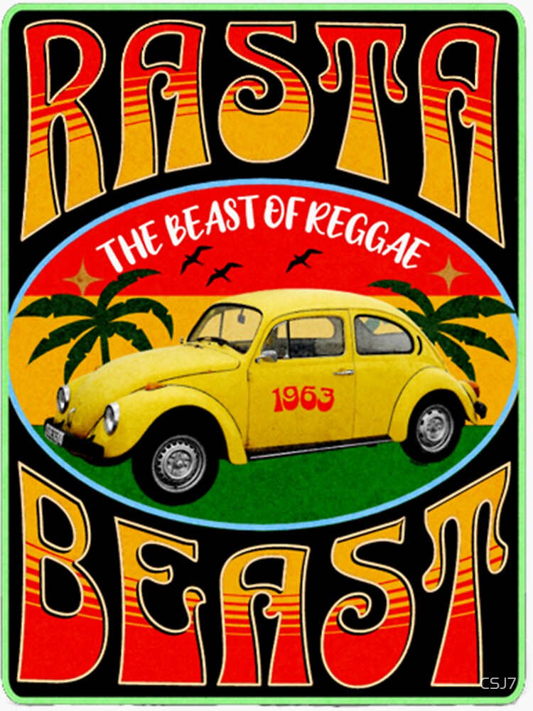 "RASTA BEAST" Sticker for Sale by CSJ7 | Redbubble