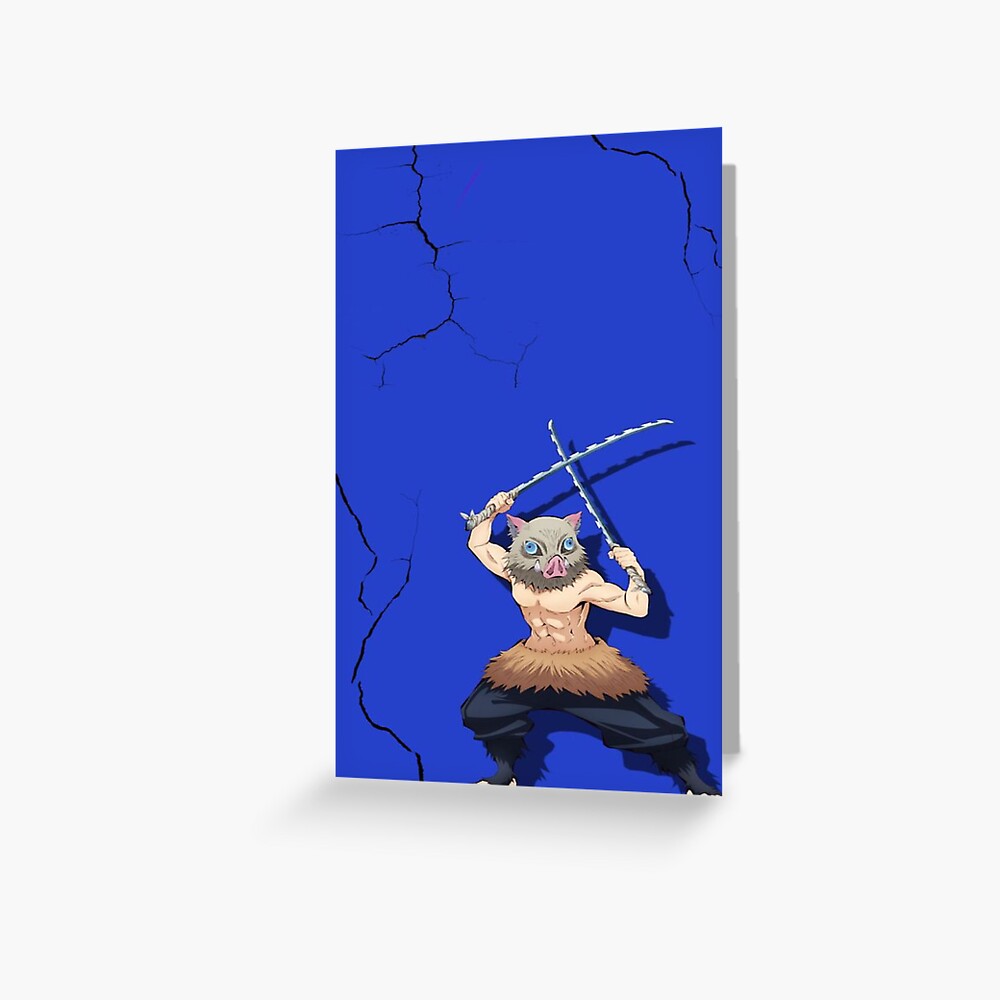 "Inosuke Hashibira Demon Slayer Design" Greeting Card for Sale by ...