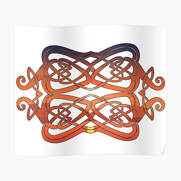 "Red Sky At Night Celtic Knot" Poster for Sale by damonasplace | Redbubble
