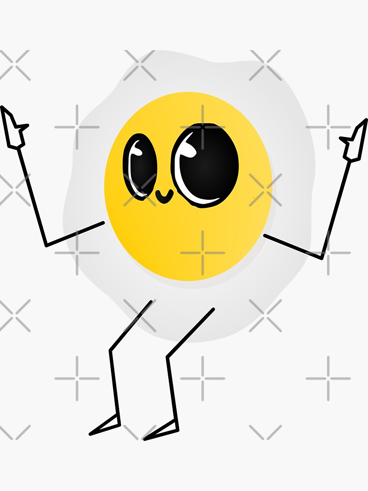 " funny happy cute eggs face gif" Sticker for Sale by jaml-12 | Redbubble