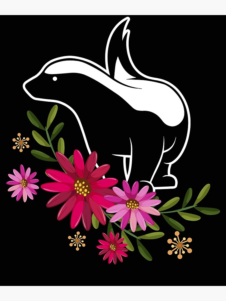 "Honey Badger - Honey Badger Flowers" Poster for Sale by Dirtyfat ...