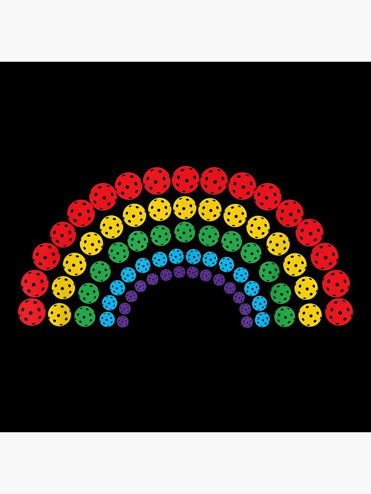 "Pickleball Player Rainbow Pickleballs Pickle Ball" Poster for Sale by ...