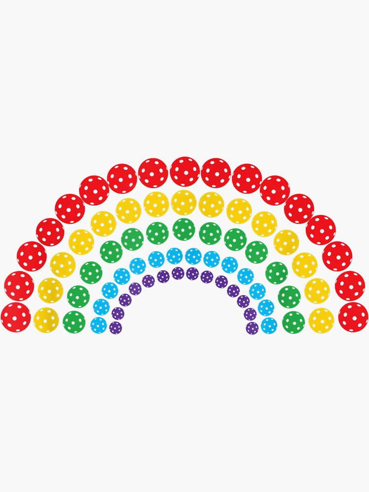 "Pickleball Player Rainbow Pickleballs Pickle Ball" Sticker for Sale by ...