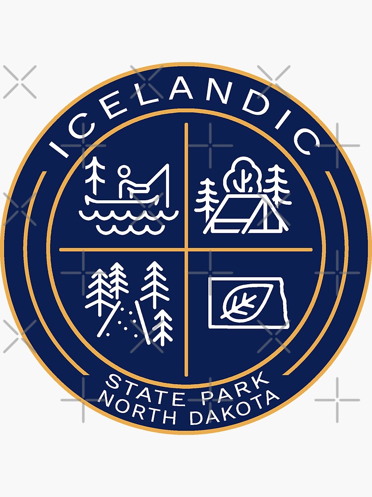 "Icelandic State Park ND Heraldic Logo" Sticker for Sale by VanyaKar ...