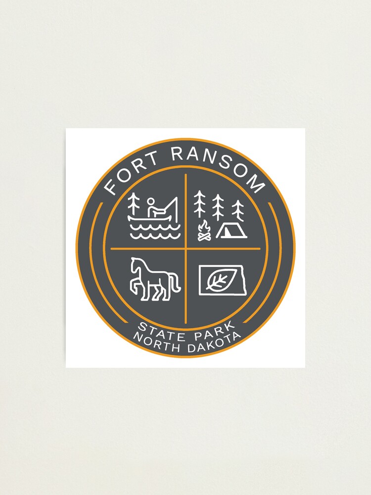 "Fort Ransom State Park ND Heraldic Logo" Photographic Print for Sale ...