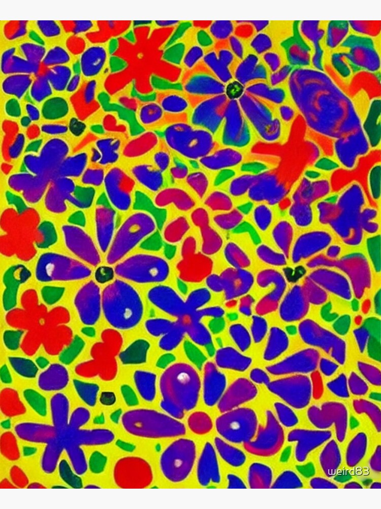 "Disco flowers Abstract daisies 90s birthday party dress pattern 80s ...