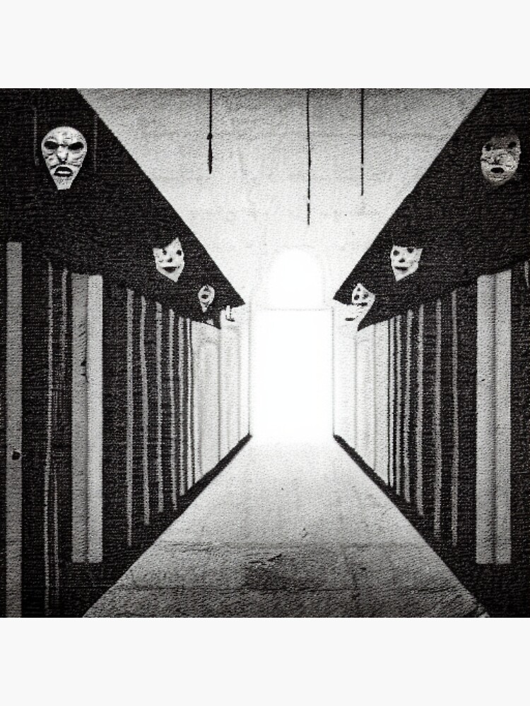 Pegatina «Diseño de espacio liminal de terror analógico.» de ...