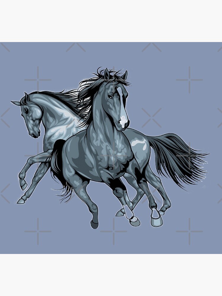 "Wild Horses, show of strength" Poster for Sale by Illustrasigns ...