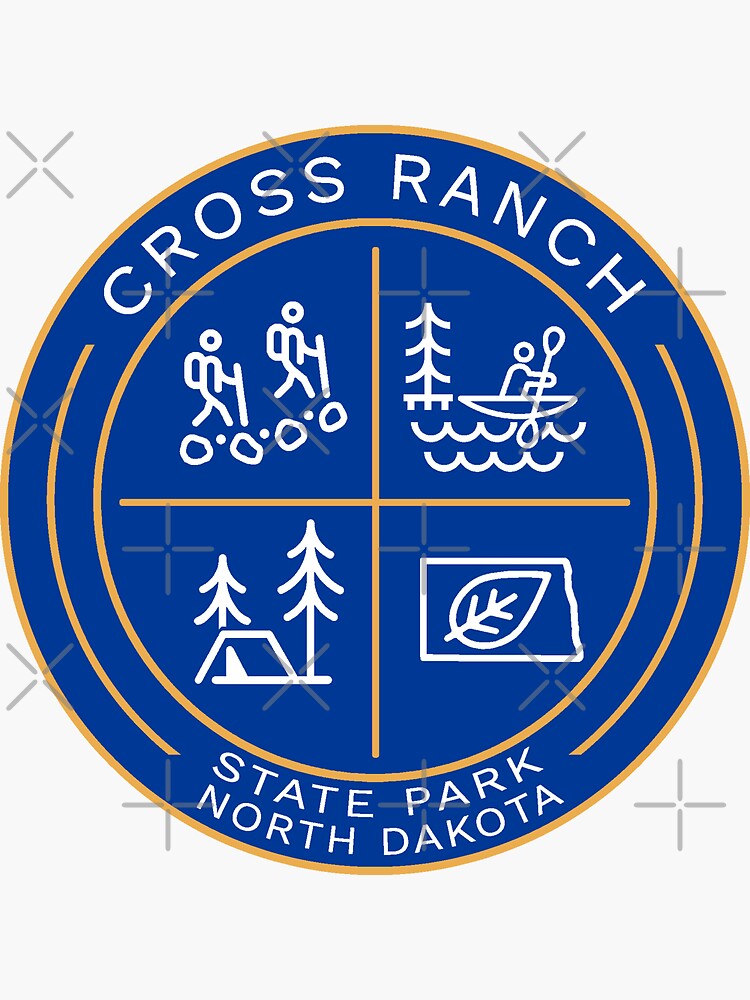 "Cross Ranch State Park ND Heraldic Logo" Sticker for Sale by VanyaKar ...