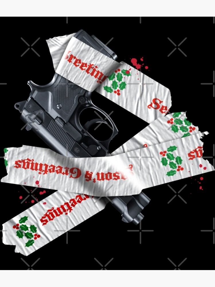 "Die Hard – Gift Wrapped Gun " Poster for Sale by RobertoGomis | Redbubble