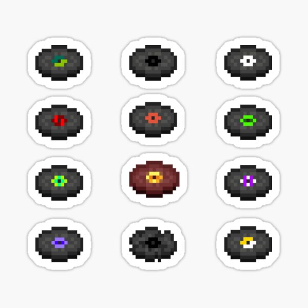 "Minecraft Music Discs" Sticker for Sale by RickSchoen | Redbubble
