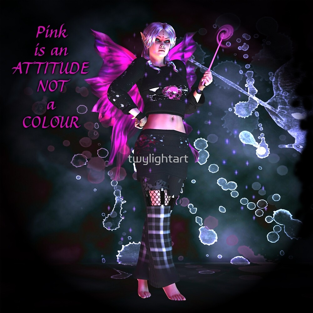 "Pretty Pink Punk Pixie" by twylightart | Redbubble