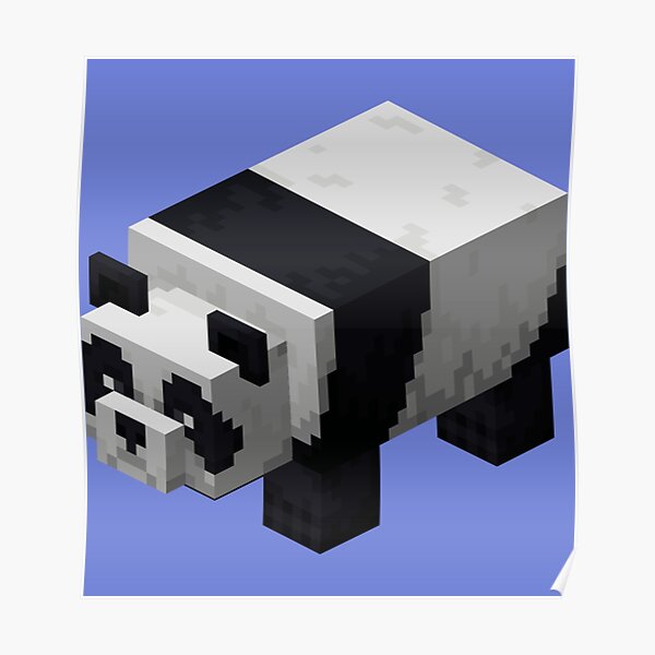 "Minecraft Panda Bear" Poster for Sale by SisterBecker | Redbubble