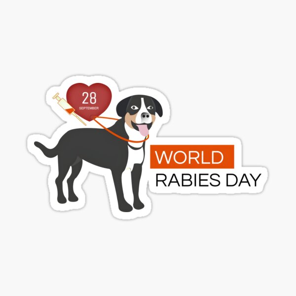 "Pin on World Rabies Day 28 September" Sticker for Sale by ...