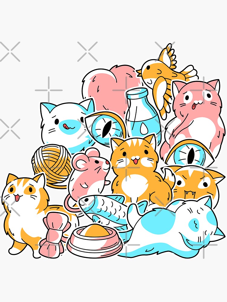 "rat | bird | fish and cats" Sticker for Sale by Animster | Redbubble
