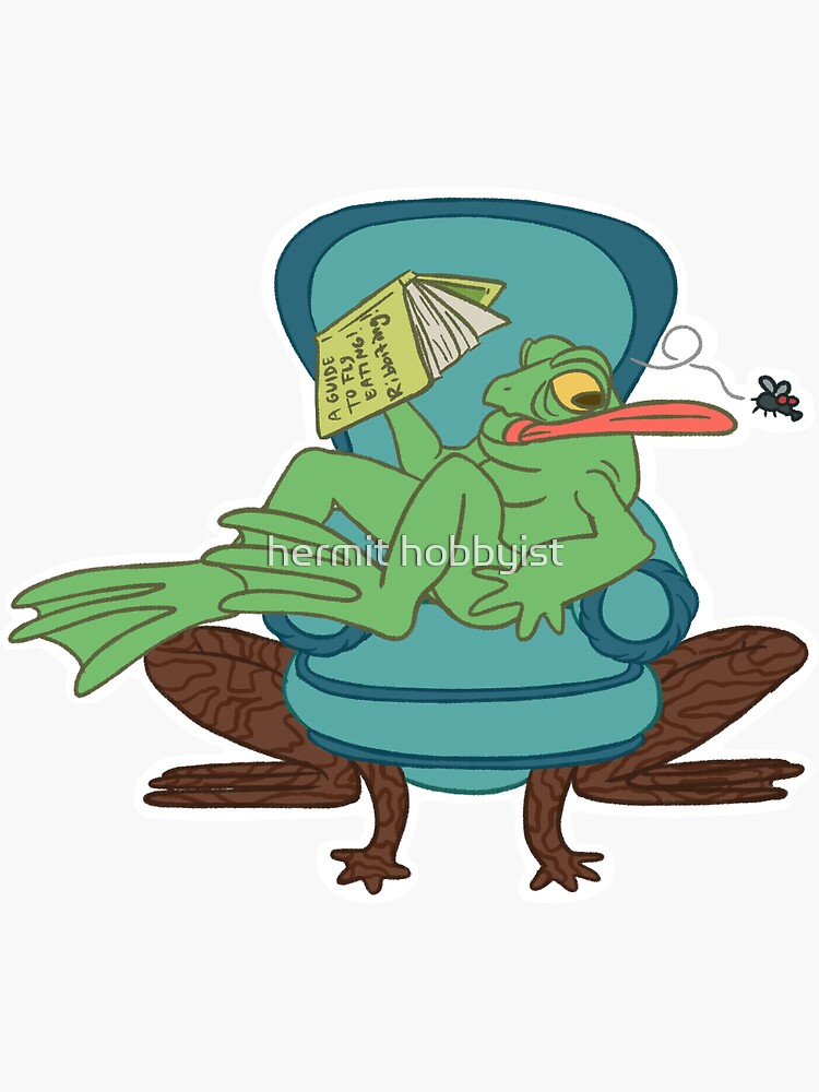 "Frogs Can't Read" Sticker for Sale by StillnessTolls | Redbubble