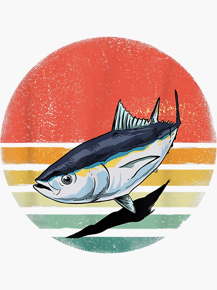 "Retro Vintage Bluefin Tuna Saltwater Fishing Fisherman Fish" Sticker ...