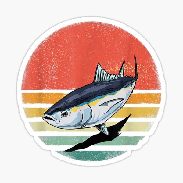 "Retro Vintage Bluefin Tuna Saltwater Fishing Fisherman Fish" Sticker ...