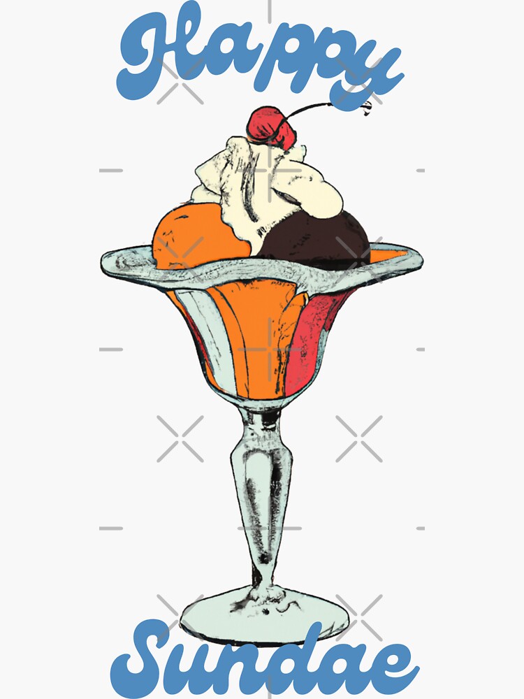 "Happy Sundae" Sticker for Sale by EfesPilsen | Redbubble