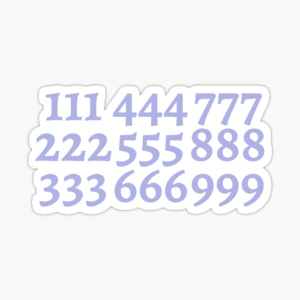 "violet angel numbers" Sticker for Sale by stainedauroras | Redbubble