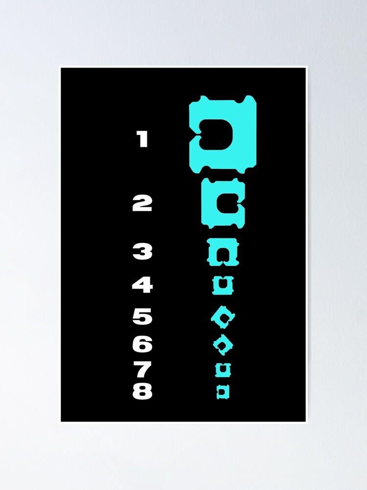 "Funny Landolt's Broken Ring Eye Chart | Optometrist Gifts | Eye Test ...