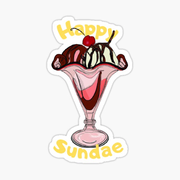 "Happy Sundae" Sticker for Sale by EfesPilsen | Redbubble