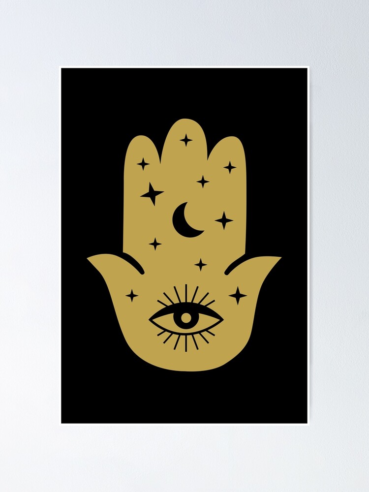 Póster «Mano de Fátima | Símbolo de la mano de Hamsas con el mal de ojo ...