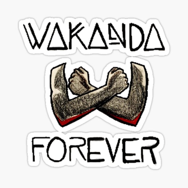 "WAKANDA FOREVER " Sticker for Sale by alsarosShop | Redbubble