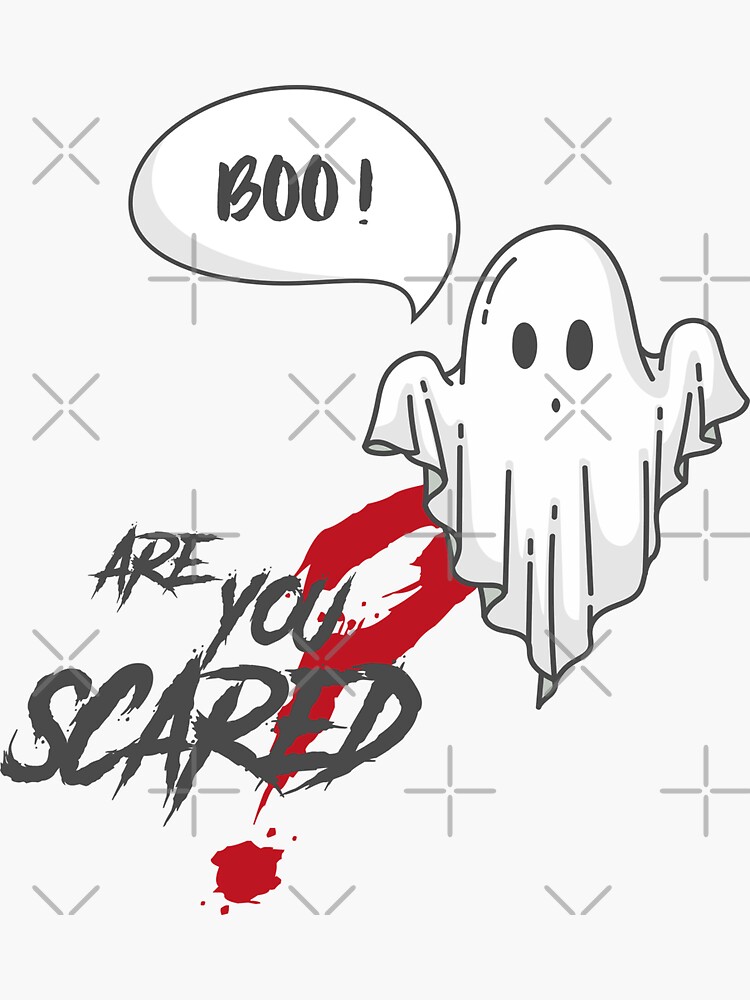 "are you scared ? funny tee" Sticker for Sale by quickkaart | Redbubble