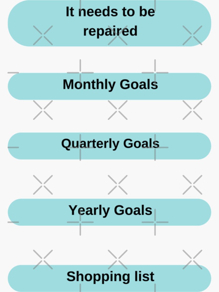 "Planner stickers 7 - categories" Sticker for Sale by CaraDesign ...