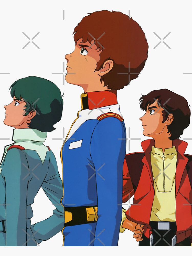 "Amuro Ray Mobile Suit Gundam Present" Sticker for Sale by Spacefoxart ...