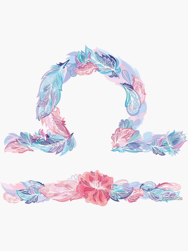 "Libra Zodiac" Sticker by kisikoida | Redbubble