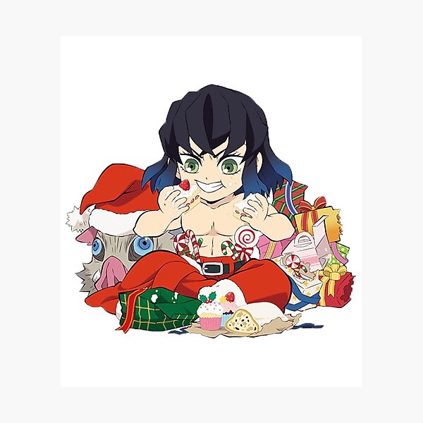 "Merry Christmas From Inosuke Hashibira Demon Slayer , Demon Slayer ...