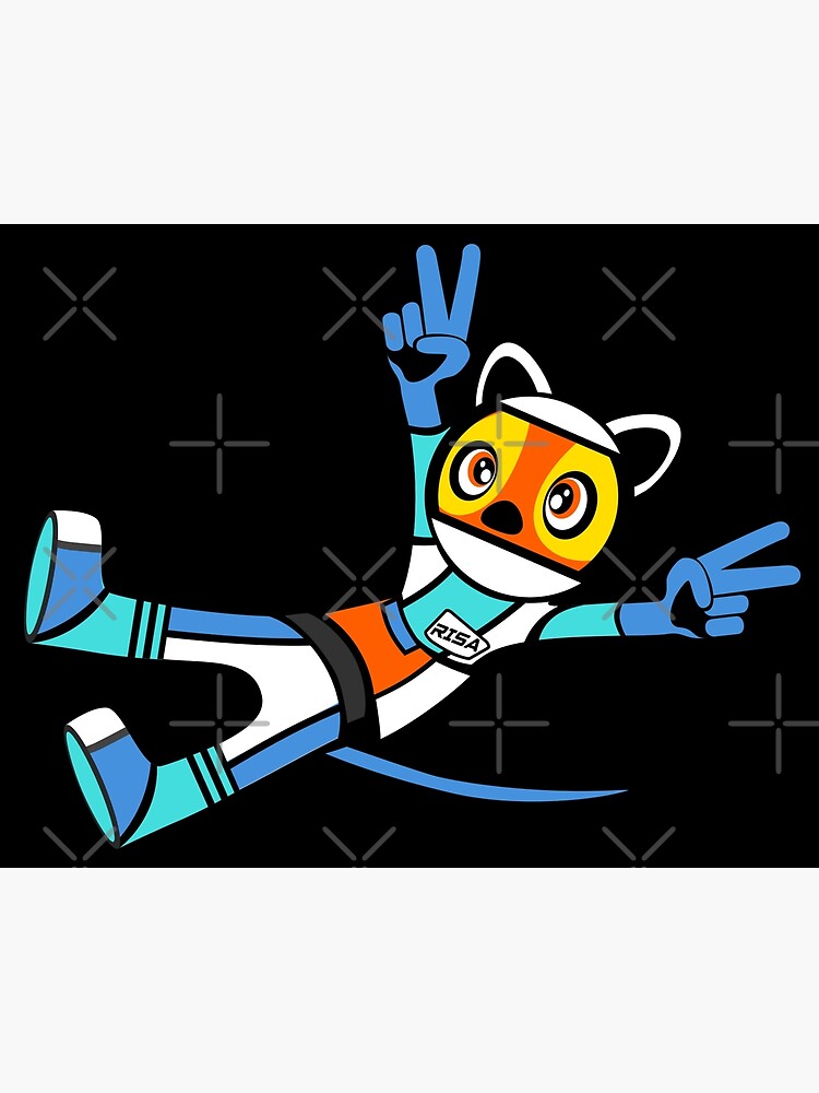 "Colorful Space Quokka With Two Raised Peace Hand Signs" Photographic ...