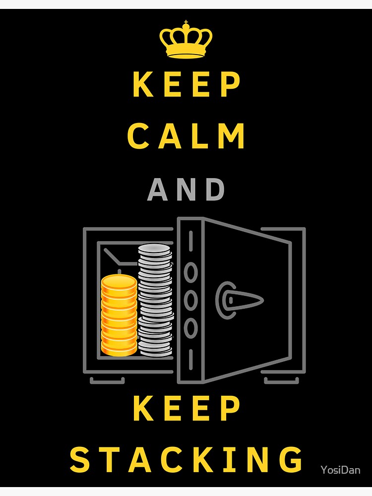 "KEEP KALM AND KEEP STACKING" Sticker for Sale by YosiDan | Redbubble