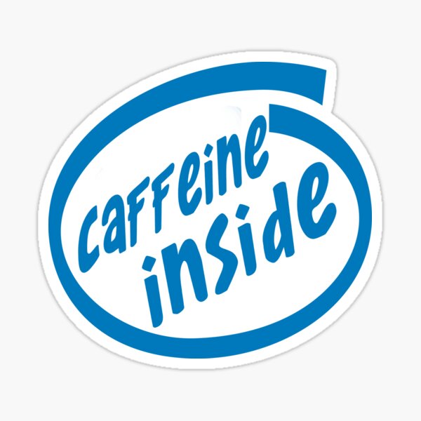 "Caffeine Inside" Sticker for Sale by Nerdherfer | Redbubble