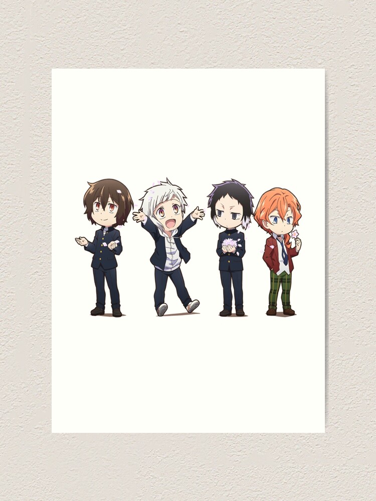 "chibi Dazai Chuuya Atsushi Akutagawa bungo stray dogs " Art Print for ...