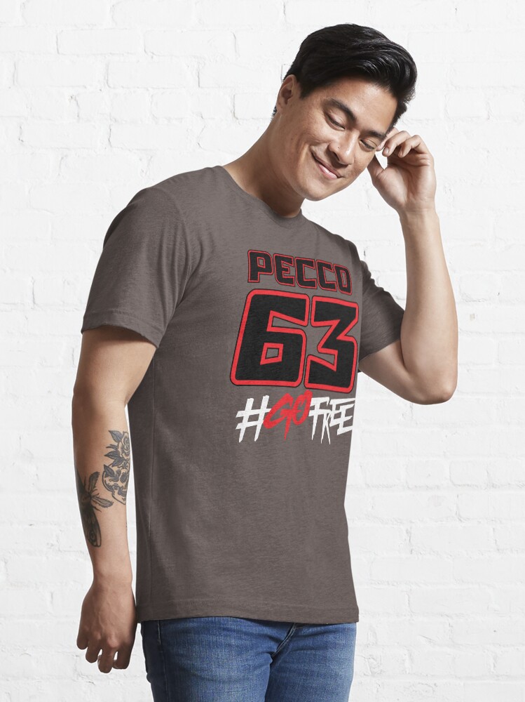 "Pecco Bagnaia Number 63 GoFree" T-shirt for Sale by EazyTeezy ...