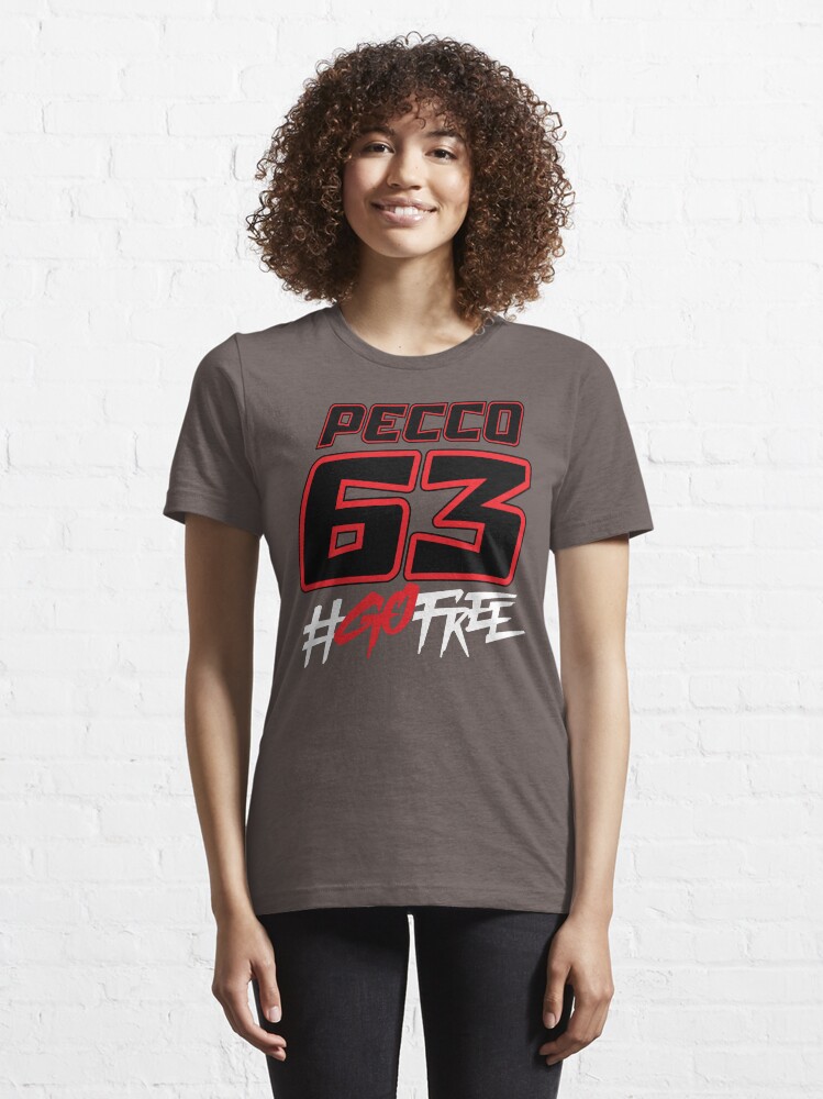 "Pecco Bagnaia Number 63 GoFree" T-shirt for Sale by EazyTeezy ...