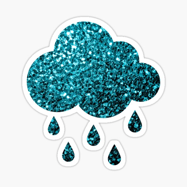 "Aqua blue shiny faux glitter sparkles" Sticker for Sale by PLdesign ...