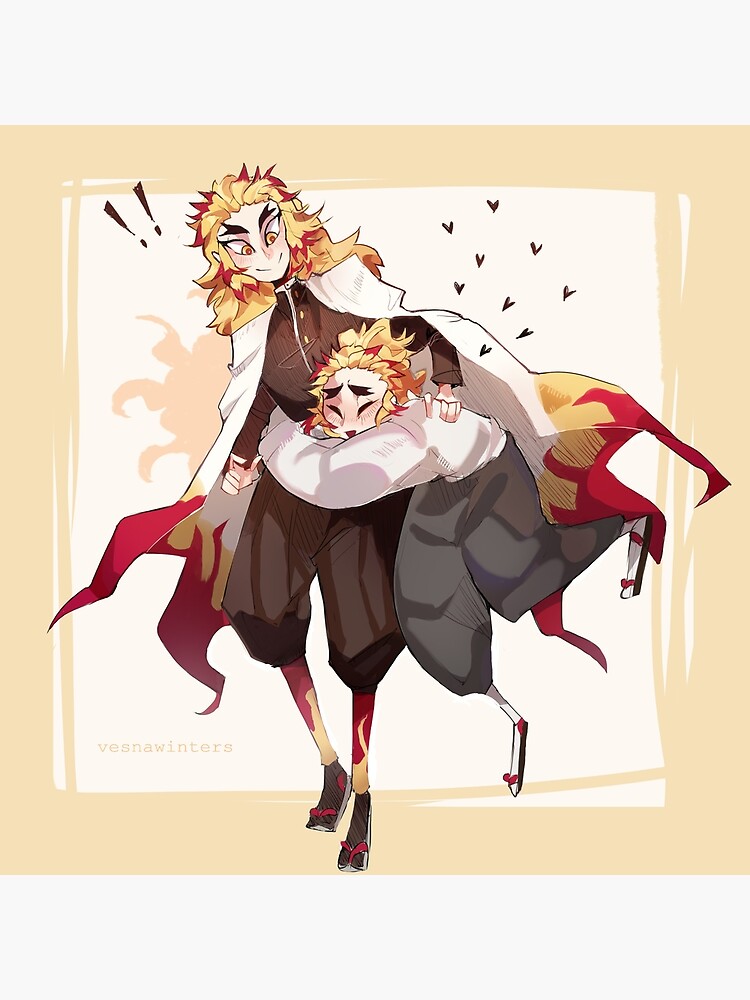 "Kyojuro und Senjuro Rengoku" Poster von vesnawinters | Redbubble