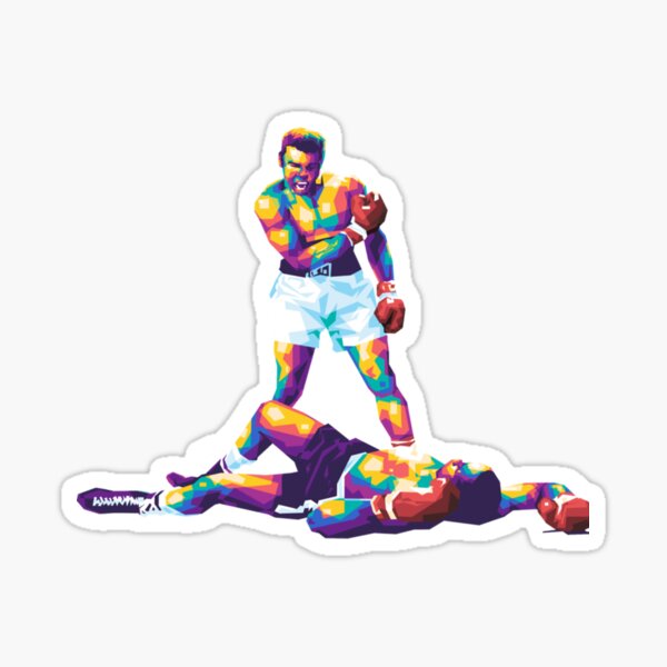 "Muhammad Ali WPAP" Sticker for Sale by JAYDROWNLEE | Redbubble