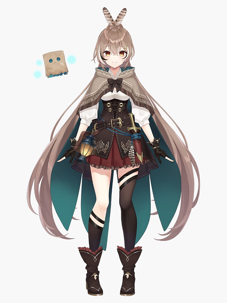 "Nanashi Mumei Full Body Sticker" Sticker for Sale by UwU-Senpai ...