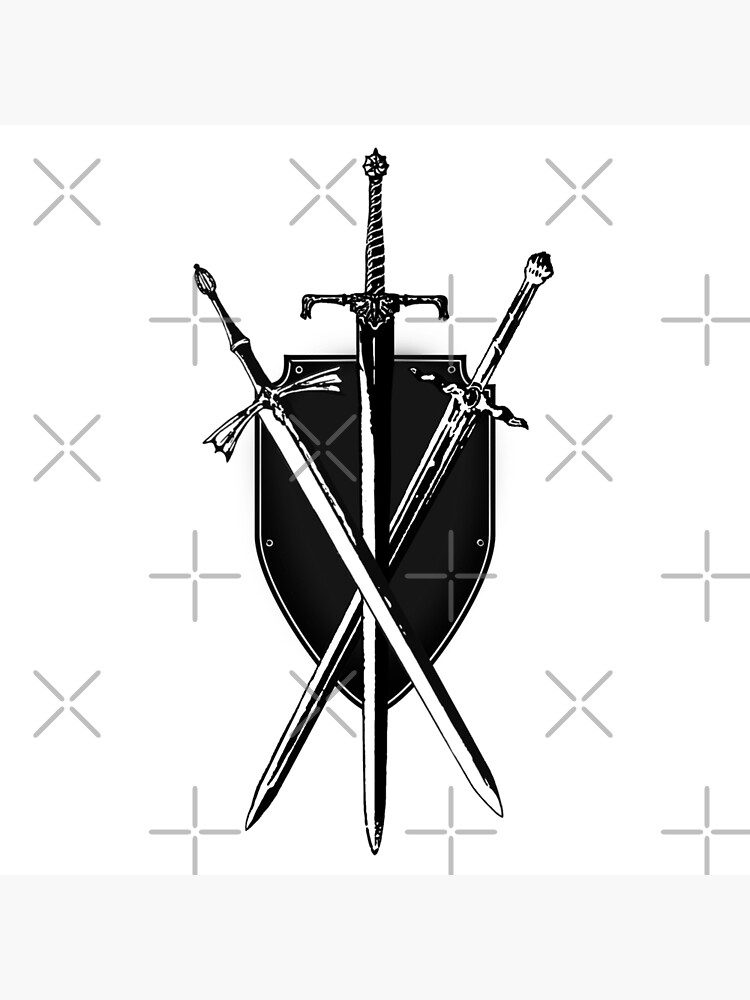 "Sword with shield - Valyrian steel Sword - House of the dragon" Art ...