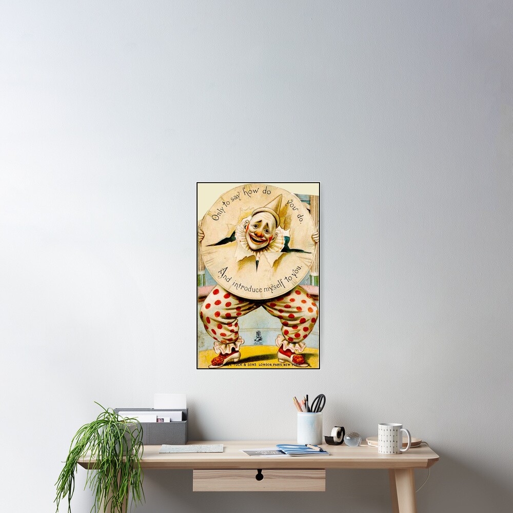 "CLOWN; Vintage Circus Advertising Print" Poster for Sale by posterbobs | Redbubble