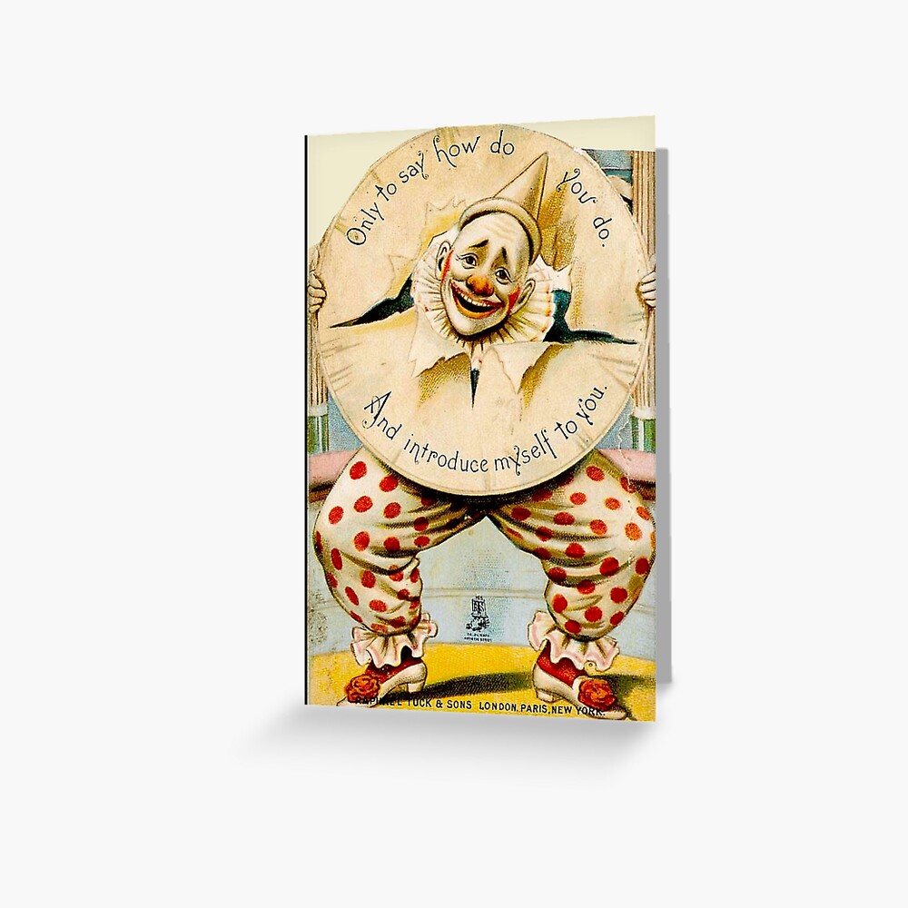 "CLOWN; Vintage Circus Advertising Print" Greeting Card by posterbobs | Redbubble