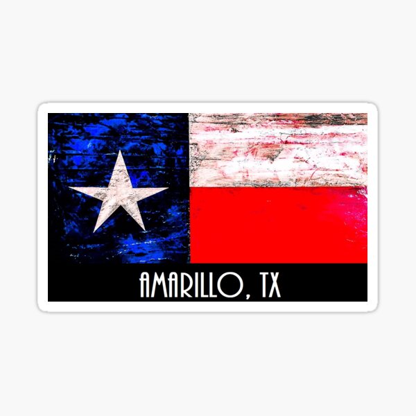 "Texas flag (Amarillo)" Sticker for Sale by barryknauff | Redbubble