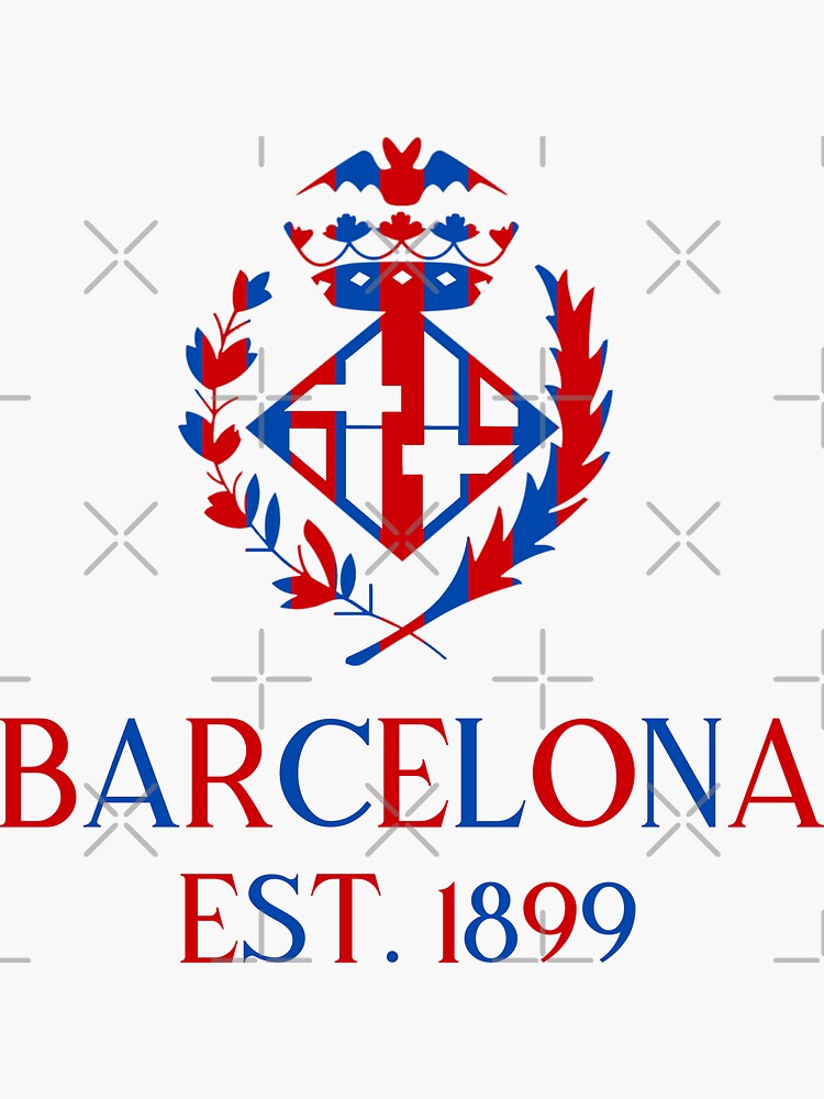 "Barcelona Striped" Sticker for Sale by VRedBaller | Redbubble