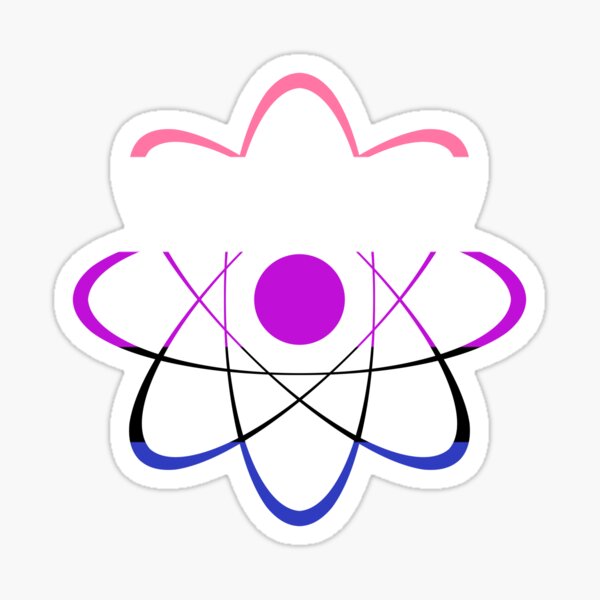 "Genderfluid Pride Atom" Sticker for Sale by DelusionalARTza | Redbubble